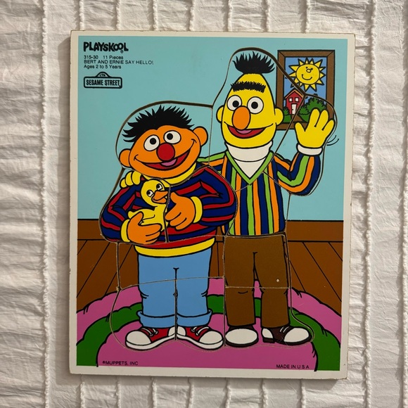 Sesame Street | Toys | Vintage Sesame Street Playskool Wood Wooden ...